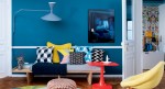 Home Design Ideas: A modern apartment design featuring pop colors